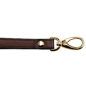 Allzedream Wristlet Strap Genuine Leather Replacement Clutch Purse Key Wrist Lanyard (Dark Brown)