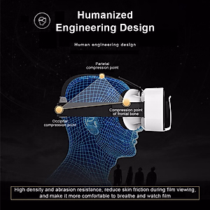 VR G05 Virtual Reality H-D Lens Headset Economical 3D VR Glasses for 4.7-6.0 inches Android iOS Smart Phones, Gift for Kids and Adults for 3D Gaming and VR Videos