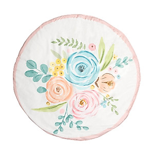 Kate & Milo Floral Playmat, Portable and Washable Infant Tummy Time and Play Gym Mat, Baby Girl Accessories, Gift for New and Expecting Parents, Reversible