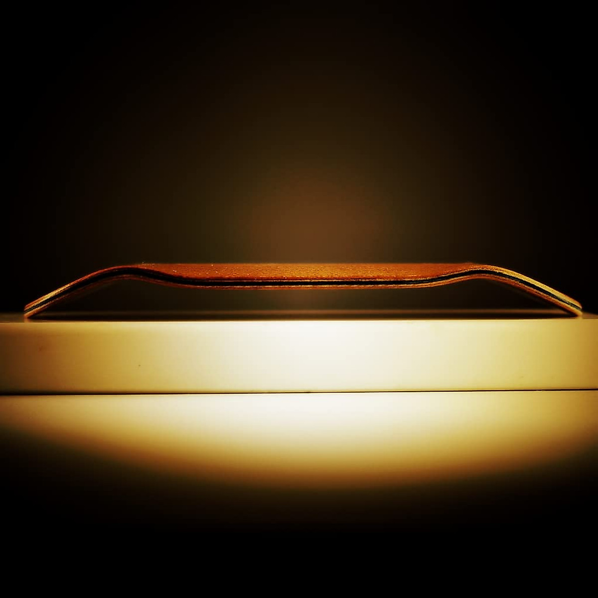 NOAHWOOD Wooden Fingerboard Complete Set (Noah Team 9S Short Nose Short Tail Deck) Hand Mould Made(+34mm Prince Silvery Trucks)(+NW Handmade PRO Wheels ii)(Brown)