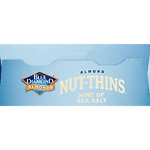 Blue Diamond Almonds Nut-Thins Gluten Free Cracker Crisps, Hint Of Sea Salt, Family Size, Sea Salt, 7.7 oz