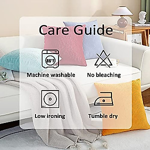 Gloppie Throw Pillow Covers Decorative Pillows Covers 18x18 inch Velvet Couch Pillow Case Square Pillow Cases Cushion Covers for Sofa Bed Office Chair Dorm Room Decor Pink