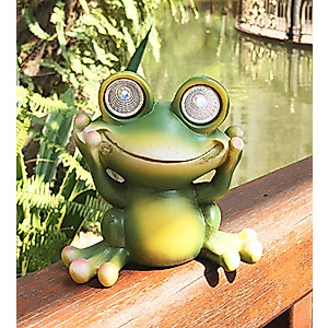 TIBLEN Solar Powered Frog Outdoor LED Garden Light Decor (Hear - NO)