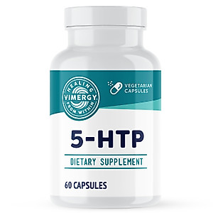Vimergy 5-HTP Capsules, 60 Servings – Healthy Mood & Stress Support Supplement – Promotes Healthy Levels of Serotonin for Stress Management, Vegan, Non-GMO, Gluten-Free, Grain-Free, & Paleo
