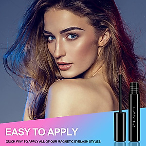 LANKIZ Magnetic Eyeliner 2 Tubes 5ml, Magnetic Lash Liner, Liquid Eyeliner for Magnetic Eyelash, Natural Looking, Waterproof (5ml0.17us.fl.oz) Brown