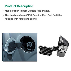 Fuel Gas Filler Door Housing Pocket w/Hinge For 2009-2014 F150, 2010-2014 Lincoln Mark LT Replaces # 9L3Z-9927936-B, 9L3Z9927936B Gas Tank Cap Door Hinge