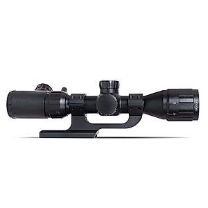 Monstrum 3-9x32 AO Rifle Scope with Illuminated Range Finder Reticle and Parallax Adjustment | ZR250 H-Series Offset Scope Mount | Bundle