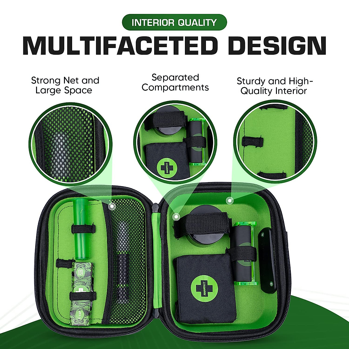 Happy Kit Secure & Discreet 8x6x4 Smell Proof Pouch Bag with Combination Lock - All-in-One Odor Proof Storage & Organizer Case with advanced Scent Proof Technology - Men & Women