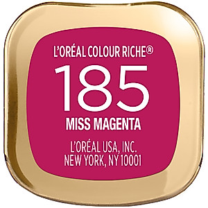 L’Oréal Paris Colour Riche Original Creamy, Hydrating Satin Lipstick with Argan Oil and Vitamin E, Miss Magenta , 1 Count