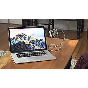 Cobra Coil Cell Phone Holder Charger, iPhone Stand Durable Lightning Charge Cable Adjustable Arm, Removable Mount for Desk, Table or Bed, Fast Universal USB Charging, 2.5ft Military Grade Aluminum