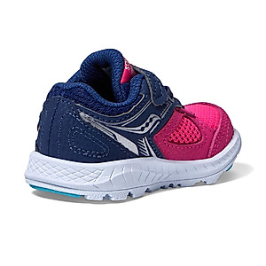 Saucony Cohesion 14 Alternative Closure Jr Sneaker, Pink/Navy, 10 US Unisex Little Kid