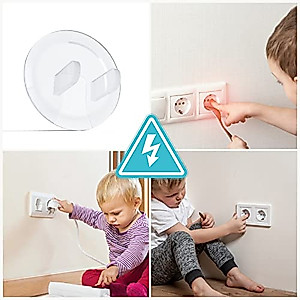 HZJD Clear Outlet Covers, Child Proof Outlet Protector, Baby Electrical Safety, Easy Install Outlet Plug Covers(30 Pack)