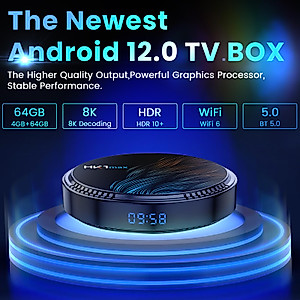 Android TV Box 11.0 4GB 64GB Smart TV Box Android Box RK3318 USB 3.0 Ultra HD 1080P 4K HDR WiFi 2.4GHz 5.8GHz BT 4.1 Set Top Box with Mini Wireless Backlit Keyboard