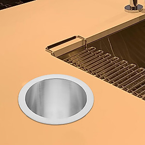 Cabilock Stainless Steel Trash Grommets Round Countertop Waste Trash Chute Grommet for Countertop Inserted Trash Chutes
