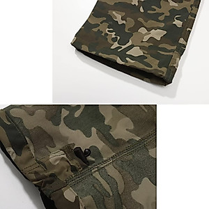 JOMLUN Boy’s Scout Pants Convertible Hiking Quick Dry Zip Off Pants Outdoor Climbing Casual Trouser Kids Youth Cargo Pants Camo Green