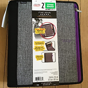 Five Star 2" Zipper Binder 605 Sheet Capacity Pink