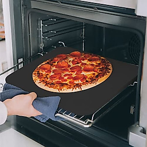 Advanced Pizza Stone for Oven and Grill - Ceramic Coated Non Stick with Wooden Pizza Peel Paddle & Pizza Cutter Set - Detachable Serving Handles - BBQ Grilling Accessories - 15" Large Stone