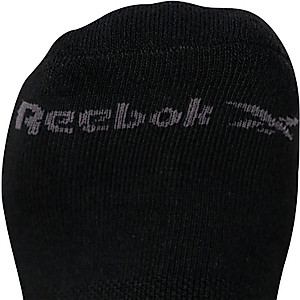 Reebok Men’s Low Cut Socks – 6 Pack Basic Cushion Low Cut No Show Socks for Men - Men's Athletic Socks (Size: 6-12.5), Size 6-12.5, Classic Black