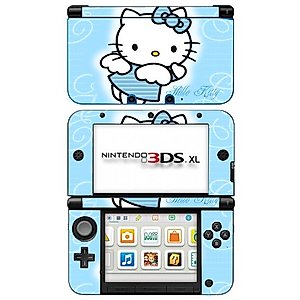 Kitty Blue Fairy Game Skin for Nintendo 3DS XL Console