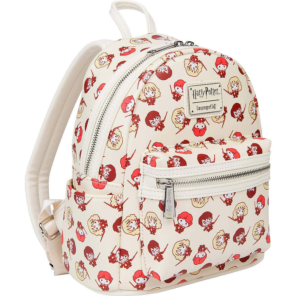 Loungefly Harry Potter Chibi Characters Wands Out All Over Print Mini Backpack