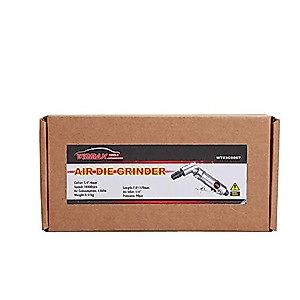 WINMAX TOOLS AUTOMOTIVE Pro 120° 1/4" Air Angle Die Grinder Cutting Grinding Built-in Regulator