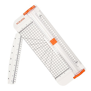 Paper Cutter, 12 Inch Guillotine Paper Trimmer a4 with Automatic Security Safeguard and Side Ruler for Coupon, Craft Paper and Photos (White)