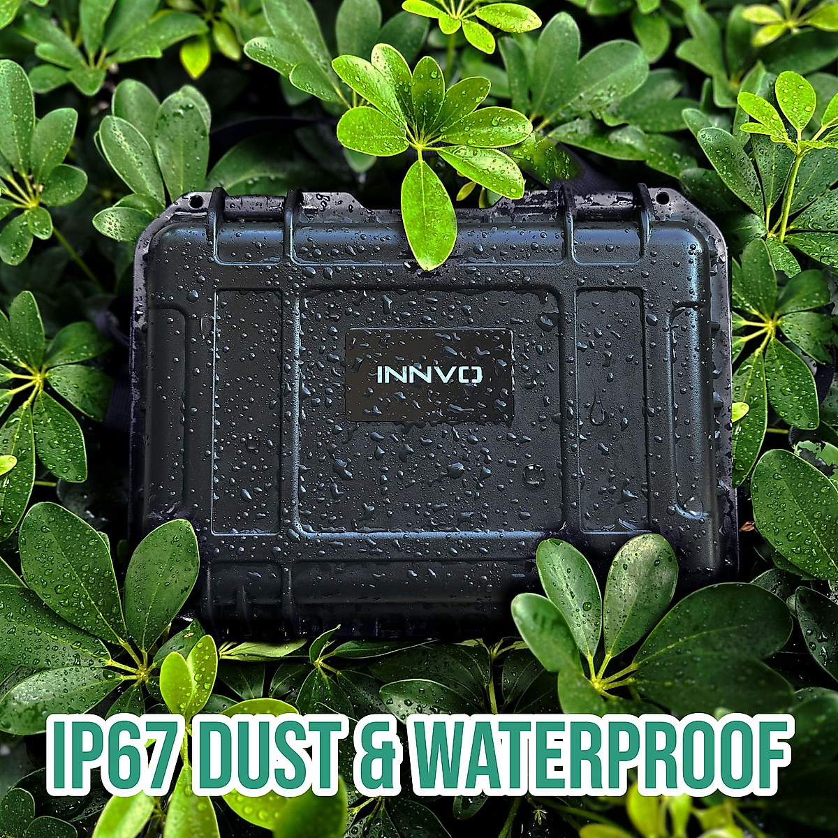 INNVO DJI Mini 4K Waterproof Case Hard Carrying Case Compatible with DJI Mini 2 & Mini 2SE Drone and Fly More Combo Set Black