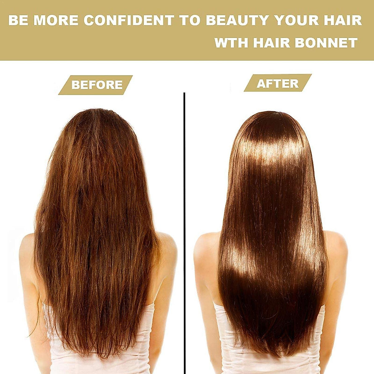 WKshuFT Portable Hair Dryer Cap- Relax, Speeds Up Drying Time at Home, Easy to Use for Styling, Curling and Deep Conditioning - Soft, Adjustable, Fits to All Small or Big Heads, Rollers(Black)