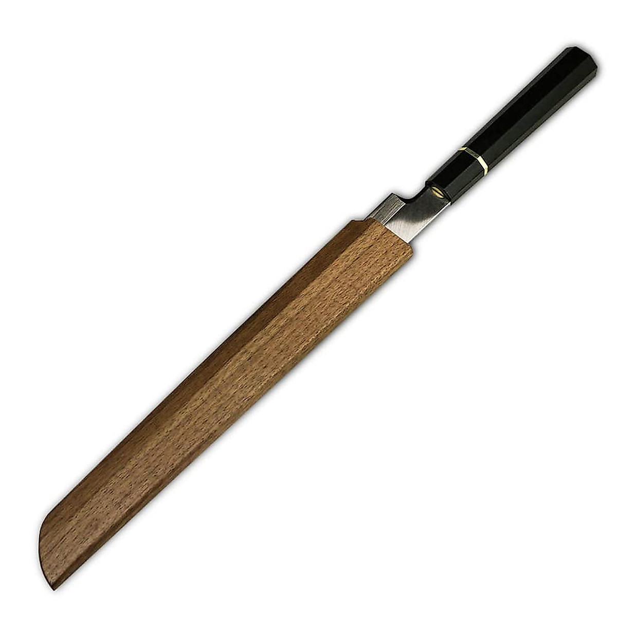 Tusonac 11 Inch Japanese Sashimi slicing knife 11inch blade with wooden handle 34layers damascus Sashimi Sushi Yanagiba Knife - BBQ Meat & Fish Slicing