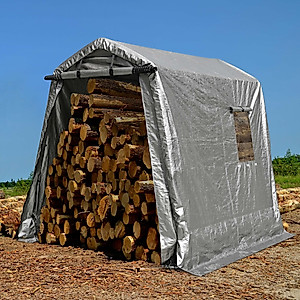 Yescom 6x8 Ft Portable Storage Shed Shelter Garage Carport Canopy Outdoor Motorcycle