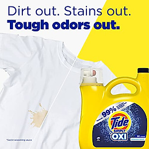 Tide Simply + Oxi Liquid Laundry Detergent, 96 loads