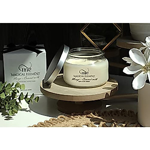 Magical Element Mango & Coconut Milk Scented Soy Candle, 10 oz Jar, 35+ Hour Burn Time