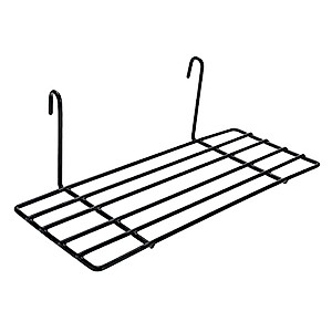 Yaegoo 8 Pack Grid Wall Shelves, Wire Straight Shelf with Hooks, Hanging Shelf for Wall Grid Panel, Wall Organizer for Home Supplies, 9.8" L x 3.9" D