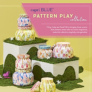 Capri Blue Volcano Candle - Pattern Play Signature Glass Jar Candle - Luxury Candle - Long Lasting Candles - Tropical Fruits & Sugared Citrus Scented Candle - Decorative Candles for Home Decor (19 oz)