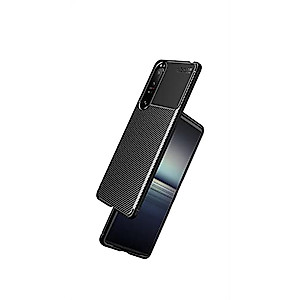 Soft TPU Bumper Flexible Case for Sony Xperia 1 III, Slim Fit Shock Absorption Carbon Fiber Texture Bumper Case Cover for Sony Xperia 1 III