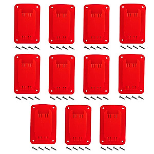 UOSXVC 10Packs Tool Holders for Dewalt 20V Drill Mount Fit for Milwaukee M18 Tools (Red)