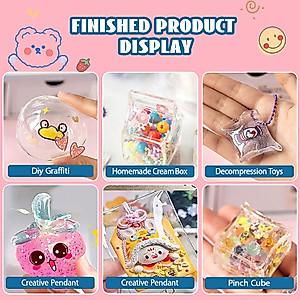 2 Pcs Nano Tape Bubbles Kit，(9.84ft × 2inch) Pink + Yellow Big Nano Tape Kit Toy with Glitter and Inflator，Tape Magic Plastic Bubbles Balloon, Nano Tape Elastic Bubble Craft Kit, Party Birthday Gift