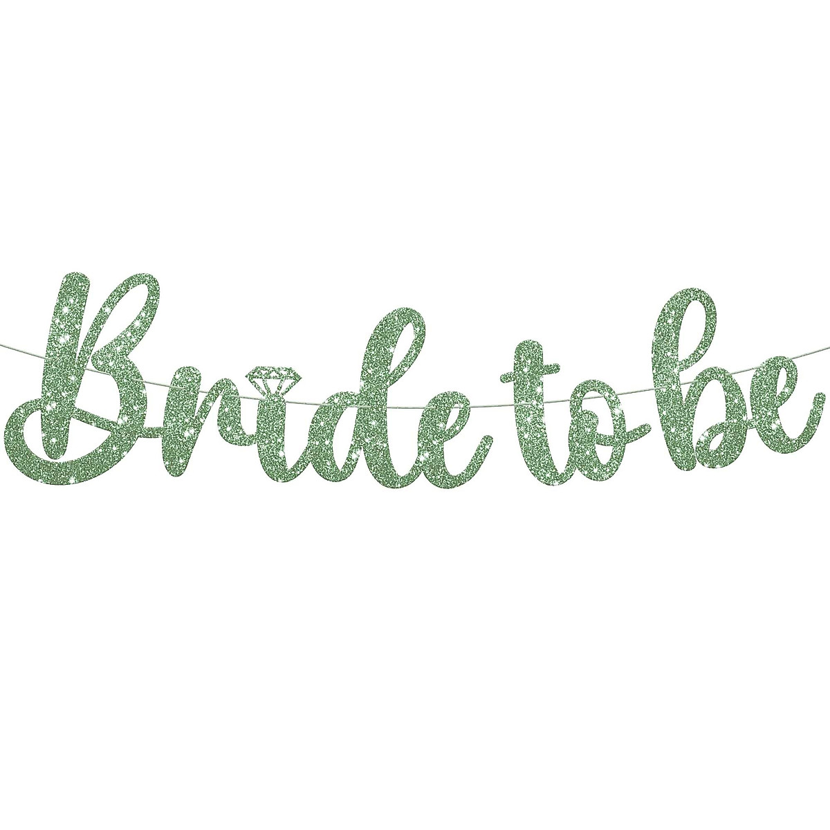 KatchOn, Sage Green Glitter Bride To Be Banner - 10 Feet, No DIY | Bride to Be Sign for Bride To Be Decorations | Bridal Shower Banner for Bridal Shower Decorations | Bachelorette Party Decorations