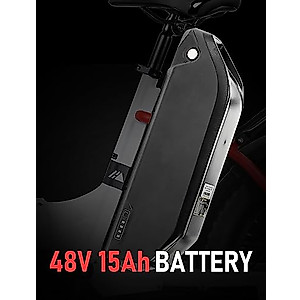 Hipeak Bona Electric Bike for Adults, Ebike 750W/48V/15Ah, 20" x 4.0" Fat Tire Electric Bike Folding with Removable Battery, Step-Over Folding Adult Electric Bicycles Front Shock Absorber