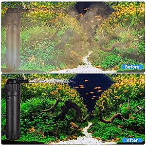 ITIY 3-Stage Aquarium Filter in-Tank Filter Internal Filter Fish Turtle Filter for 40-100 Gallon Fish Tanks with Aeration/Rainfall Modes, Flow Rate and Direction Adjustable