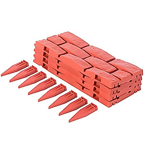 Gardenised Outdoor Brick Stone Gate Lawn Edging Pack of 8, Red