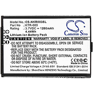 XUNNENG Replacement Battery Part No.KTR-003 for Nintendo MWH710A01,New 3DS,NN3DS,Game,PSP,NDS Battery