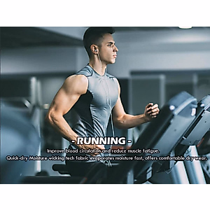 TELALEO 5 Pack Men's Workout Tank Tops Sleeveless Mesh Muscle Gym Shirt Quick Dry Black/Gray/Charcoal/Navy/Blue M