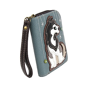 Chala Husky Zip-Around Wallet/Wristlet Husky Mom, Rescue, Accessories