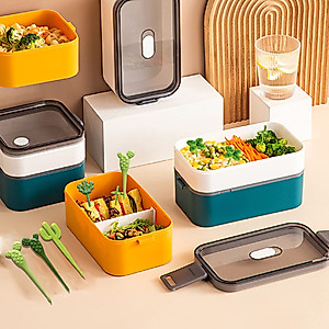 UOUYOO 14 Pcs Toddler Food Picks, Fun Cute Cartoon Fruit Shapes, Reusable Bento Box Toothpicks, Easy to Clean, Great for Kids' Lunch