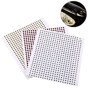 500PCS 3D Eyes Fishing Lure for DIY Lure Baits Making 3mm4mm5mm Lifelike Fish Eye Artificial Fake Eyes Fish Bait Eye(5mm Silver)