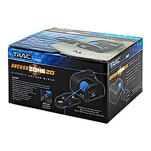 Camco TRAC Outdoors AnchorZone 20 Electric Anchor Winch | Features a High-Efficiency 12-Volt DC All-Steel Gear Motor, 100-Feet of Pre-Wound Braided Rope, and has a Max Capacity of 20lbs (69000)