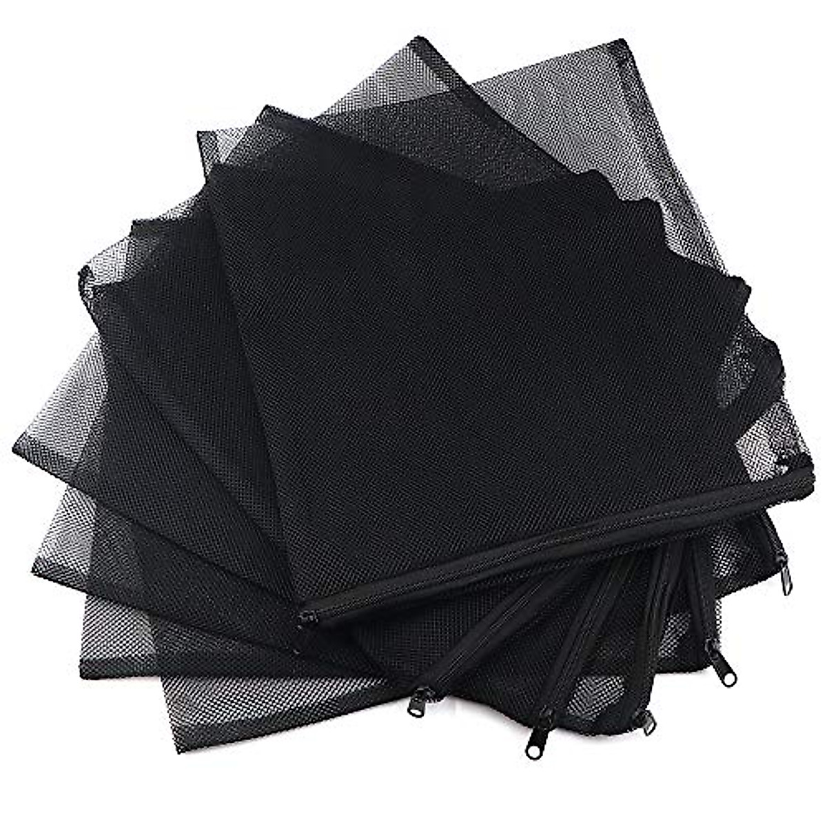 AQUA KT Aquarium Filter Mesh Media Bag Net Reusable for Fish Tank Activated Carbon, Biospheres, Ceramic Rings, Black, Pack of 6