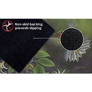 Toland Home Garden 800036 Rufous Hummingbird Spring Door Mat 18x30 Inch Summer Outdoor Doormat for Entryway Indoor Entrance