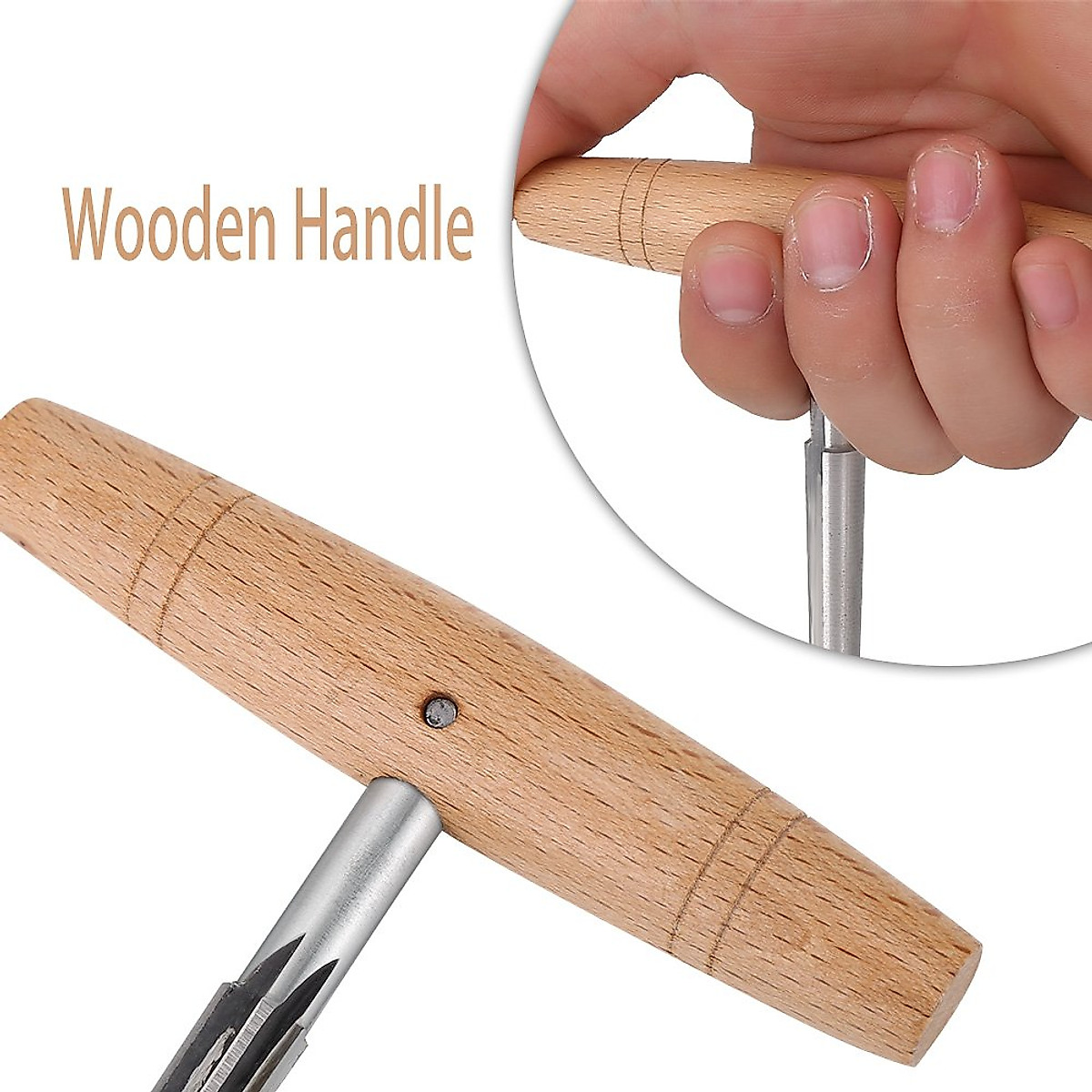 Violin Peg Hole Reamer with Wood Handle for 3/4 4/4 Violin Violin Reamer Violin Peg Reamer